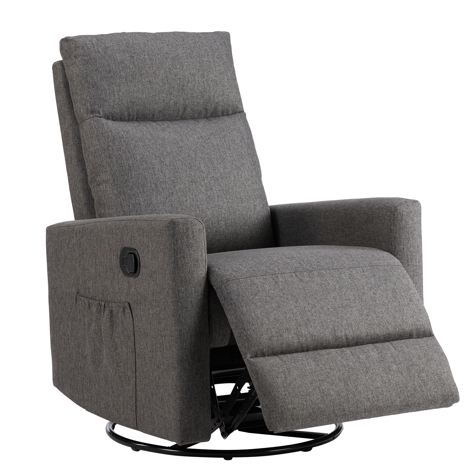 Angel Line Windsor Glider and Ottoman, Gray Finish with Gray Cushions ...