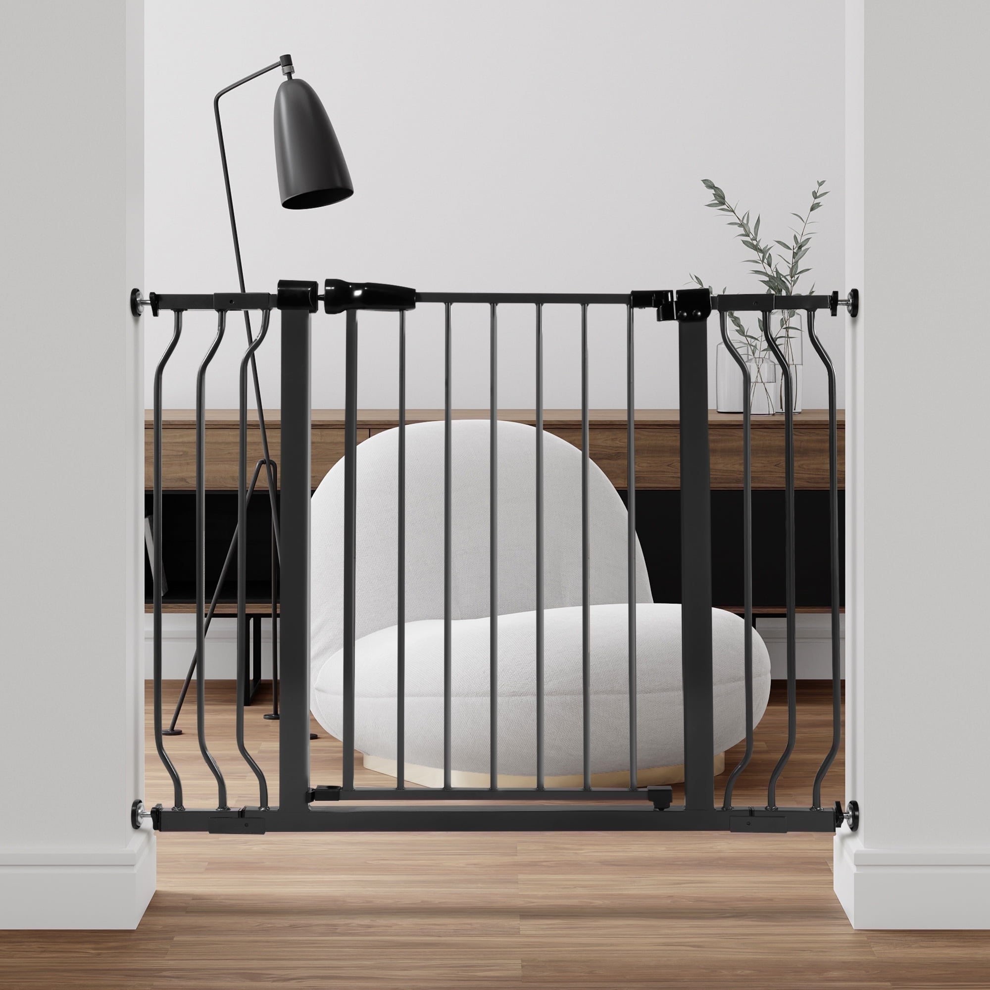 EDX Baby Gate, 29.1 - 43.3" Walk Through Dog Gates, Easy Step Walk ...