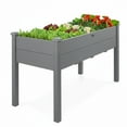 EDX Wooden Raised Garden Bed, Outdoor Planter Box Kit for Vegetables ...