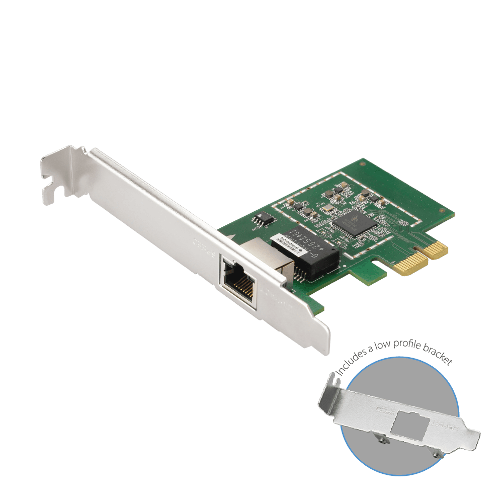 EDiMAX 2.5Gbps Ethernet PCI-E adapter card. 2500/1000/100Mbps 9K jumbo ...