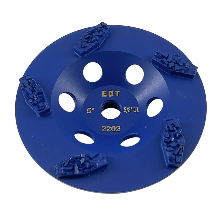 EDiamondTools 5" Crushed Chip PCD Grinding Wheel for Epoxy Glue Mastic ...