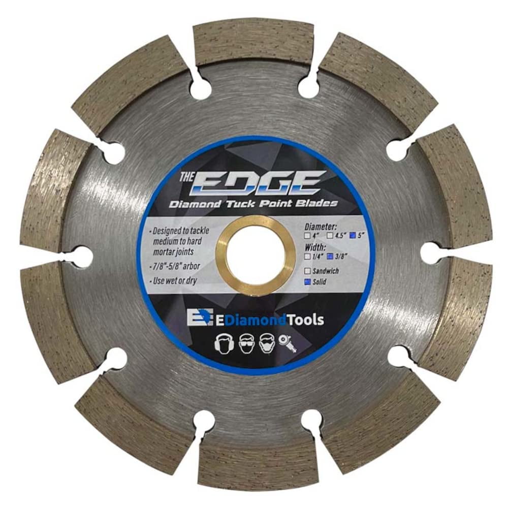 EDiamondTools 5" Diamond Tuck Point Blade for Mortar Joint Cut Grout ...