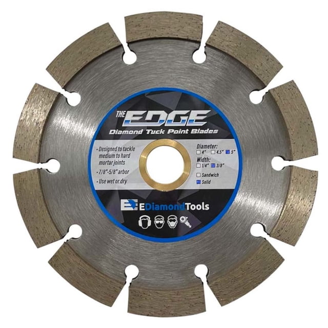 EDiamondTools 5" Diamond Tuck Point Blade for Mortar Joint Cut Grout ...