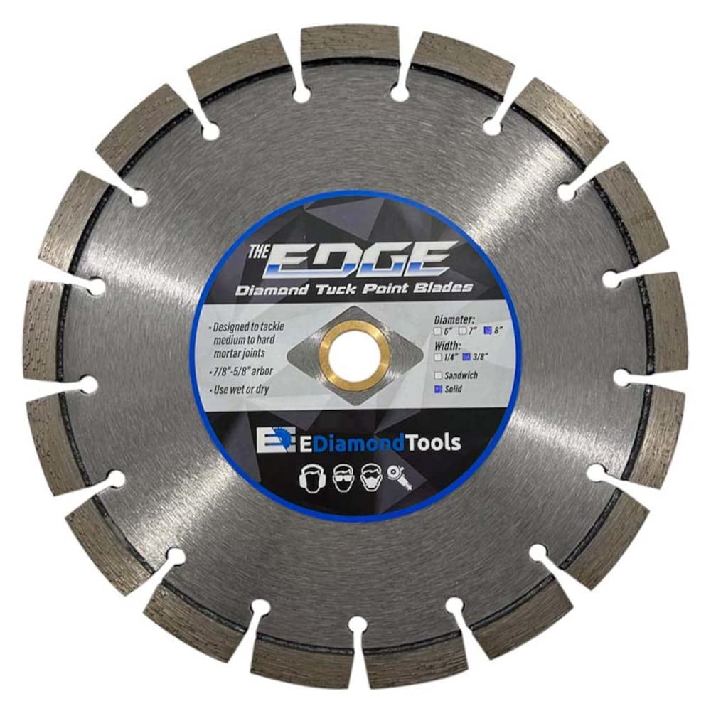 EDiamondTools 8" Diamond Tuck Point Blade for Mortar Joint Cut Grout ...