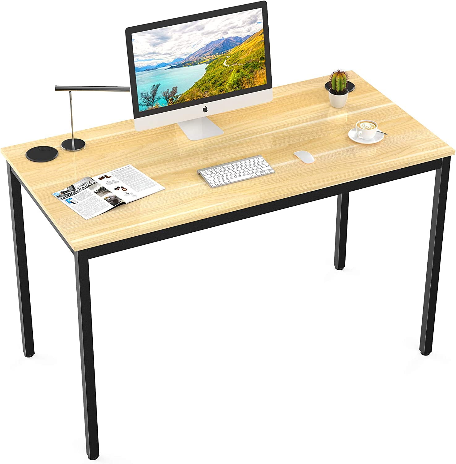 EE EUREKA ERGONOMIC 47 Inch Walnut Home Office PC Computer Desk, Simple ...