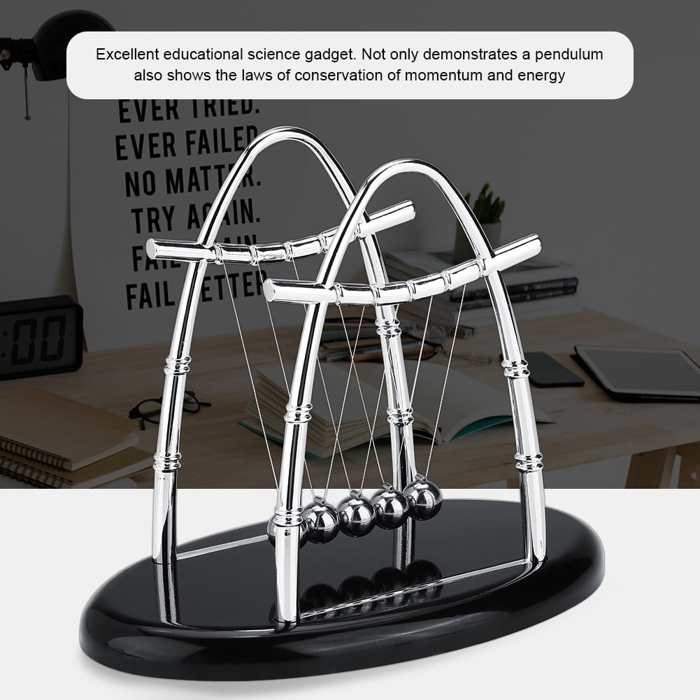 OTVIAP Newton's Cradle Balance Balls Toy, Steel, 18x11x14cm, Physics ...