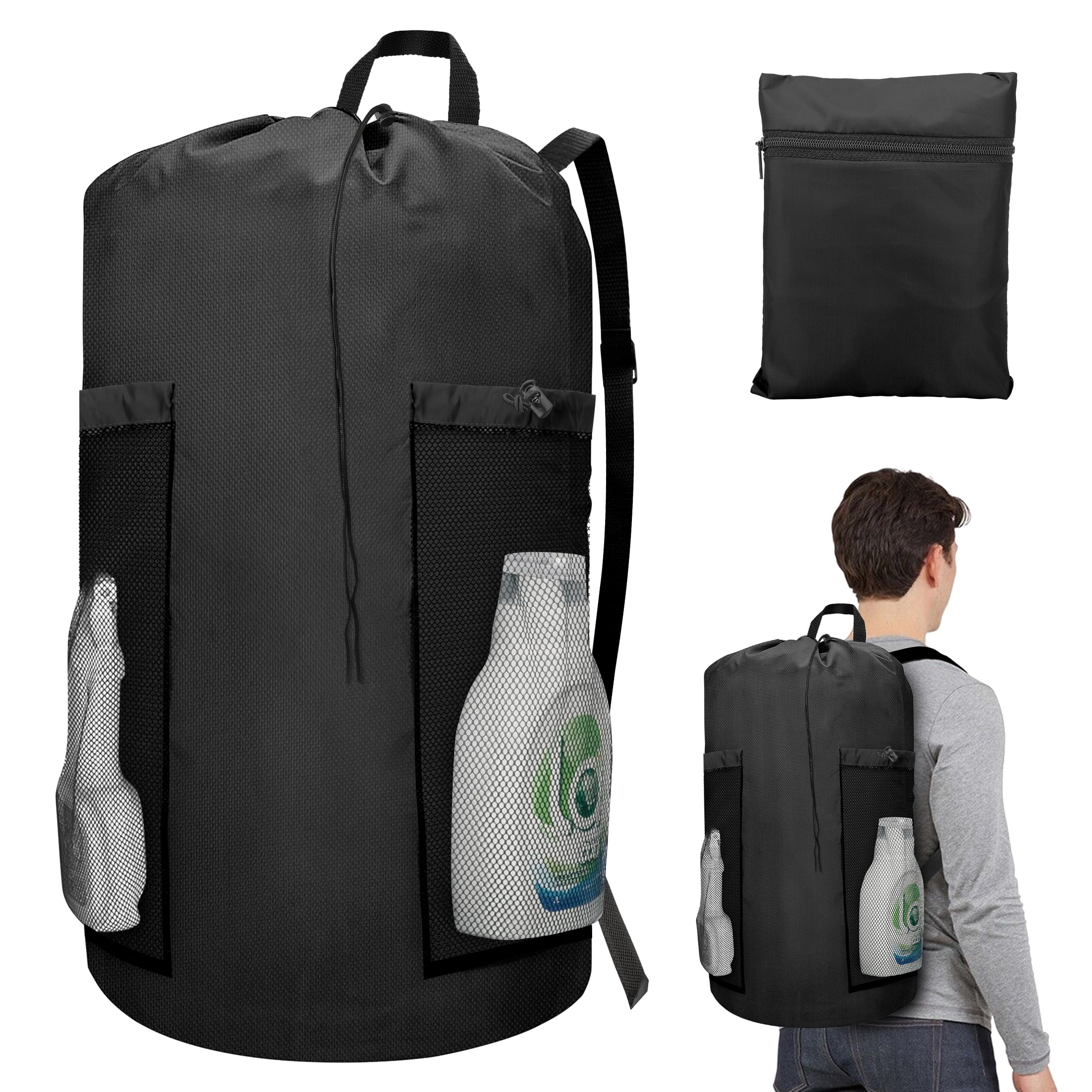 EEEKit Backpack Laundry Bag, 120L Extra Large Laundry Backpack ...
