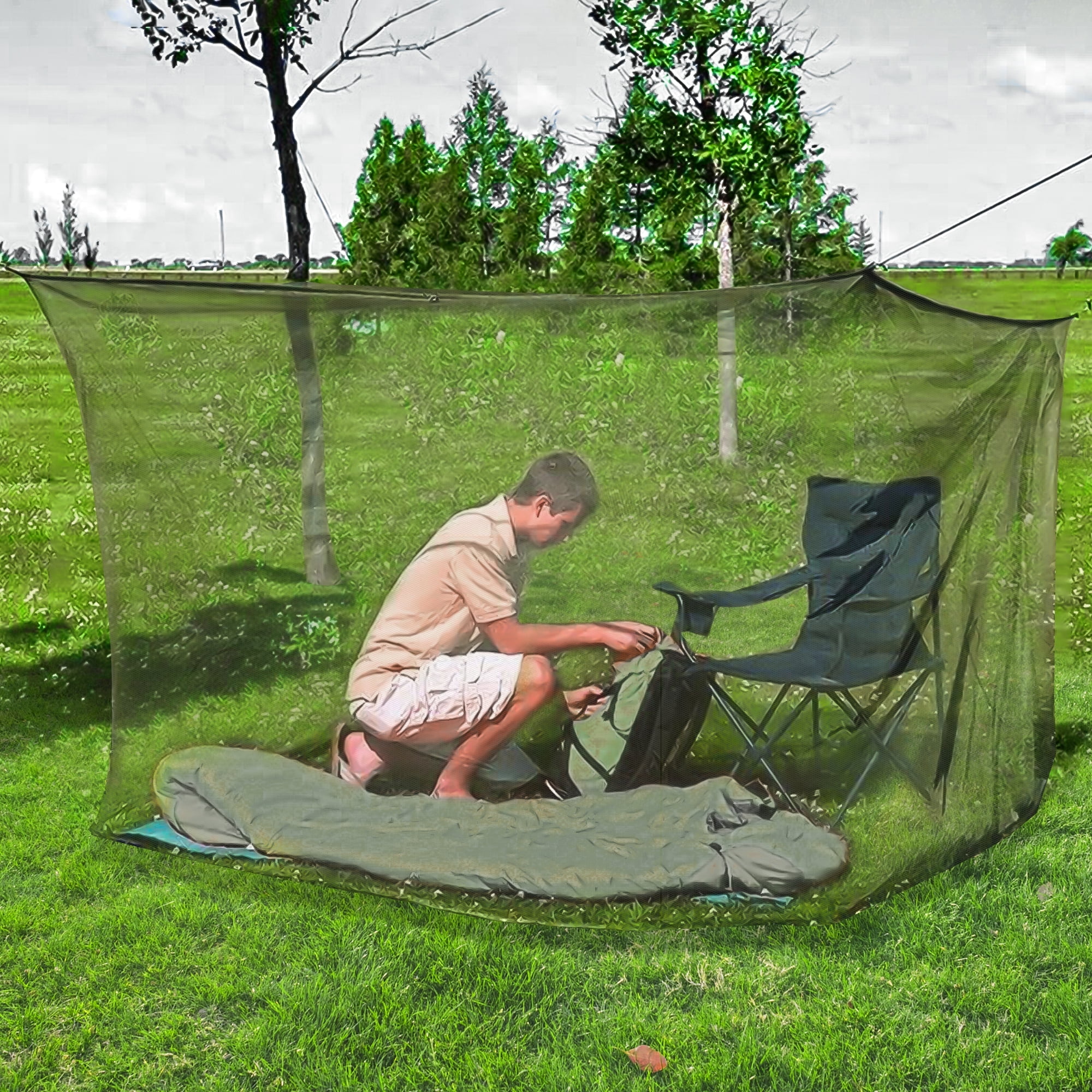 EEEKit Large Camping Mosquito Net, Indoor Outdoor High Density Mosquito ...