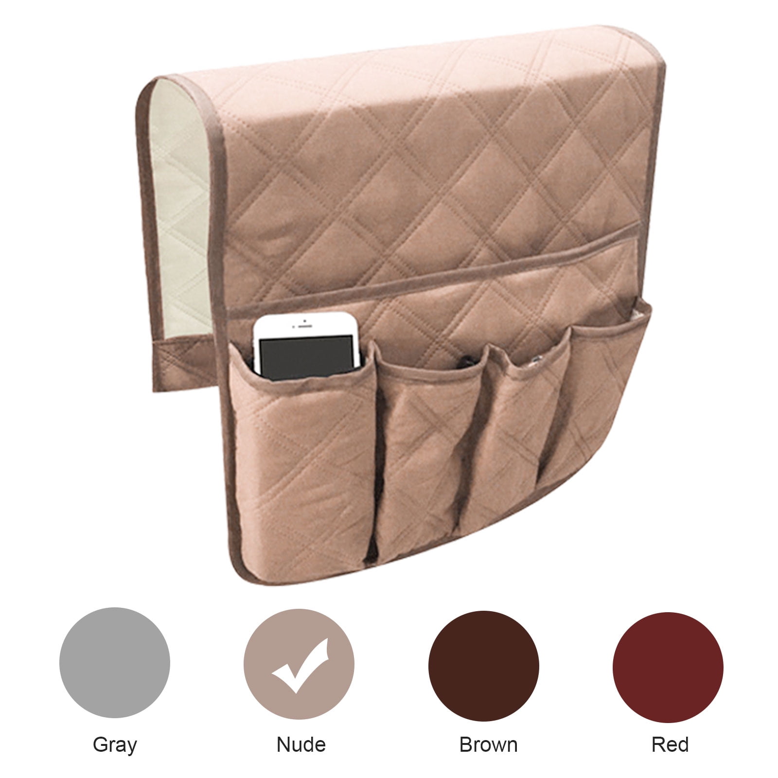 EEEkit Non-Slip Armchair Caddy, 5-Pocket Sofa/Recliner Organizer for ...