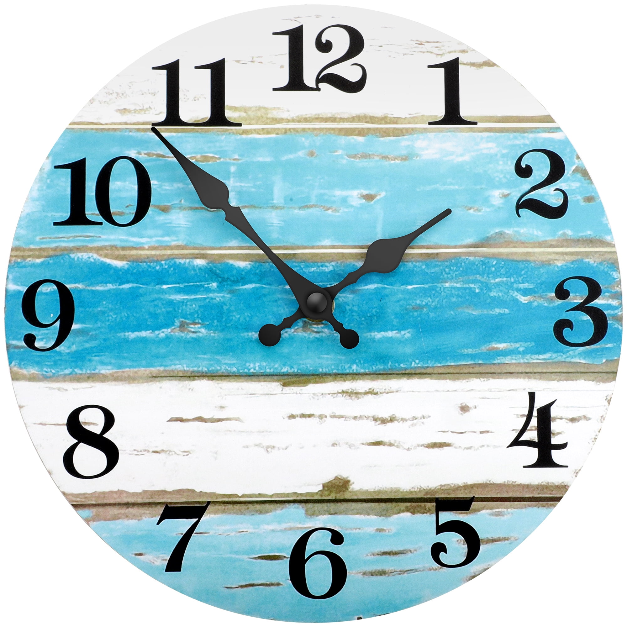 EEEkit 10'' Wall Clock, Battery Operated Silent and Non-Ticking Analog ...
