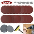 EEEkit 100pcs 2" Rotary Disk Grinder Sanding Pads, 1/4" Shank with Soft ...