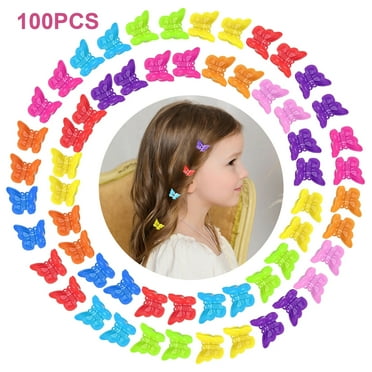 B 20PCS Purple Mini Hair Bows Ribbon Alligator Bowknot Hair Ribbon Hair ...