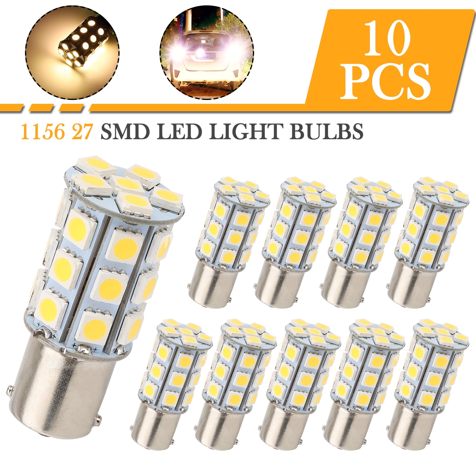EEEkit 10pcs 1156 BA15S LED Bulbs, Super Bright Turn Signal Light ...