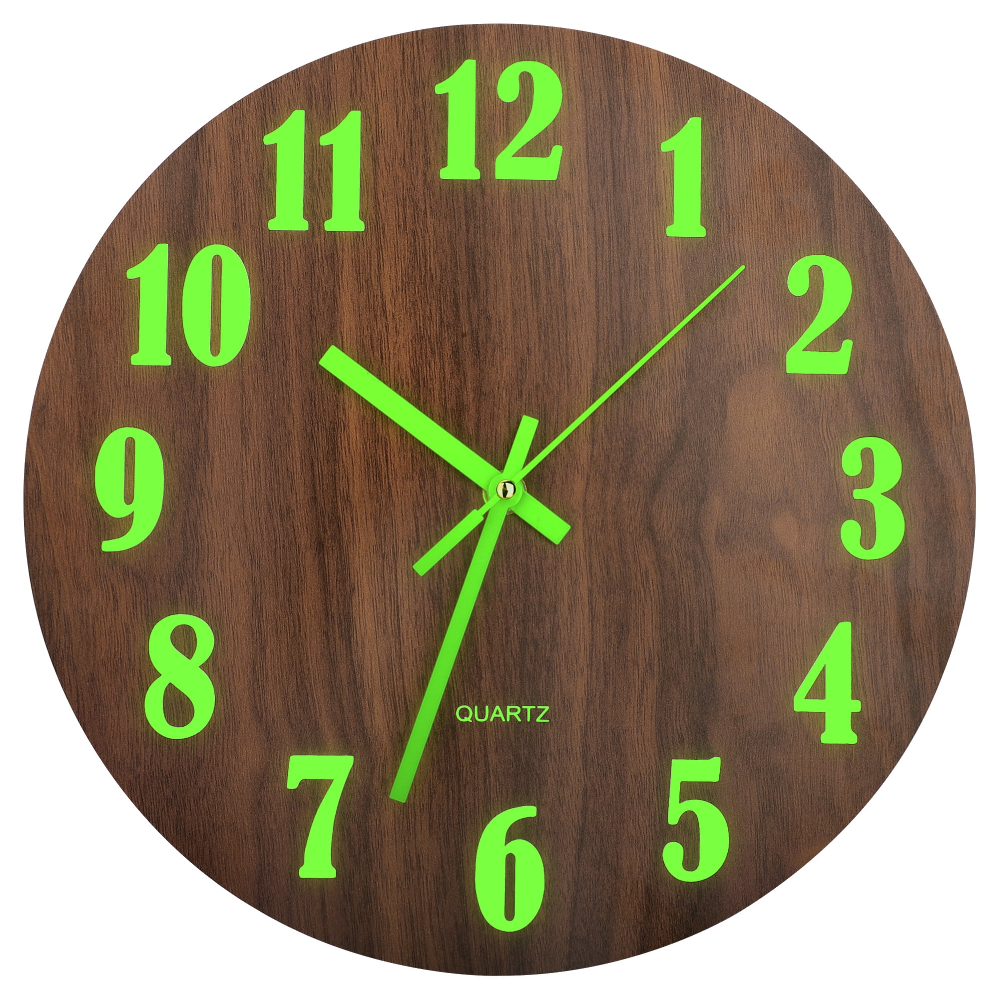 EEEkit 12'' Luminous Wall Clock, Silent Non-Ticking, Glow in Dark for ...