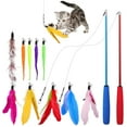 EEEkit Dynamic Duo 12pcs Telescopic Cat Wand Toys with Refill ...