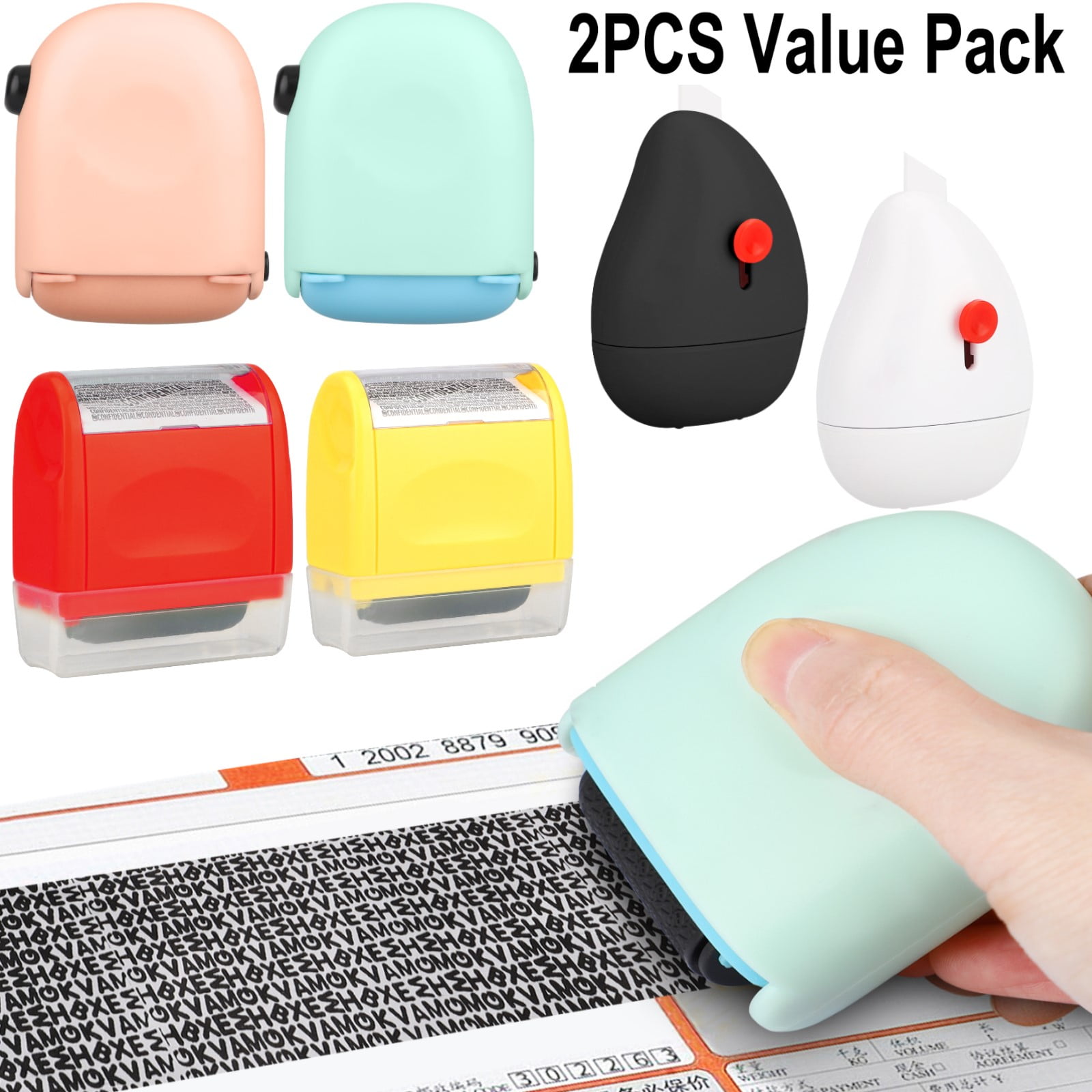 EEEkit 2Pcs Anti-Theft Guard Roller Stamps with Self-Inking Designed ...
