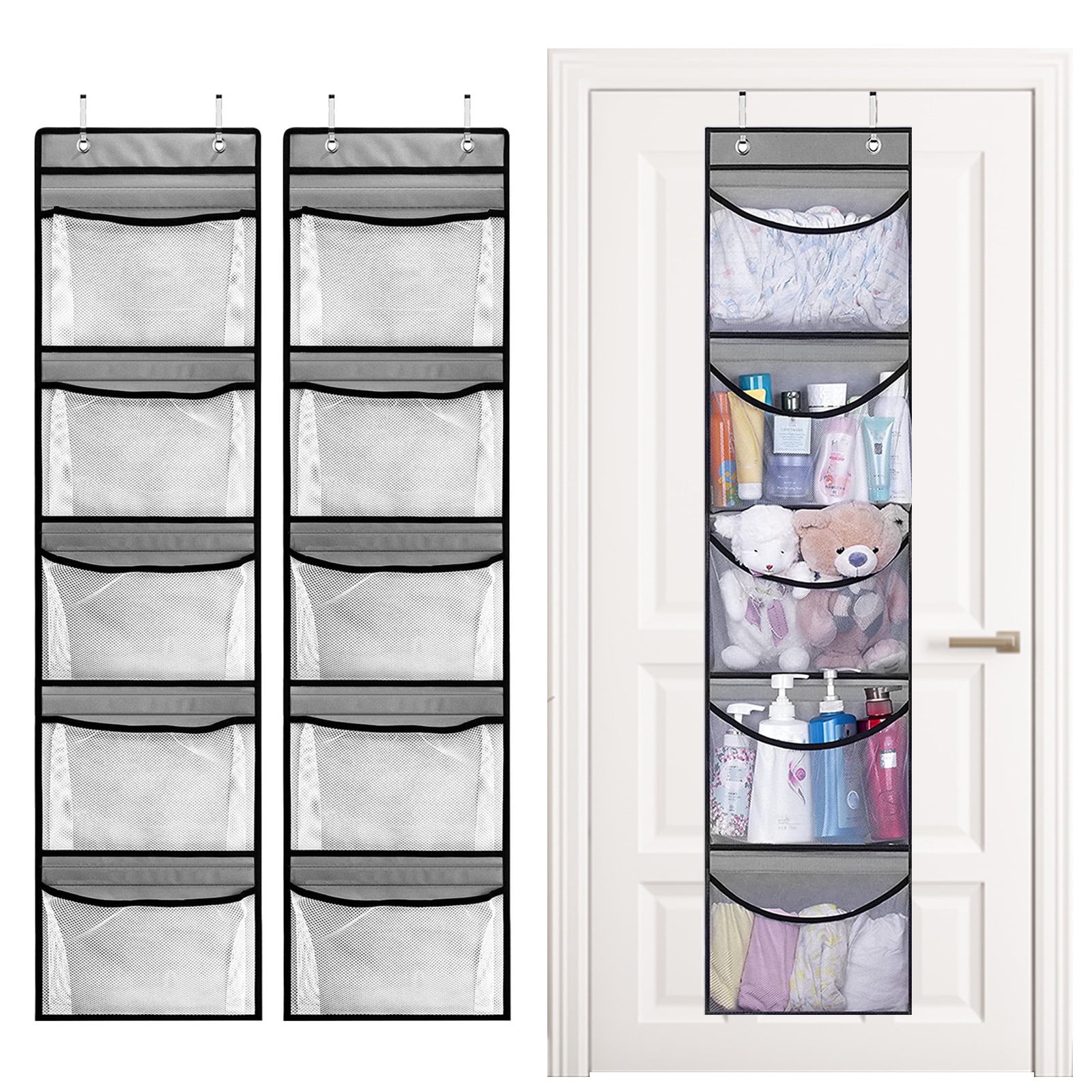 "EEEkit Over the Door Organizer, 2Pcs Hanging Storage Bags, 5 Large ...