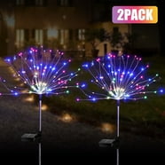 Solar Garden Lights Firework Lights Outdoor Starburst Sparkler 2Pcs 240 ...