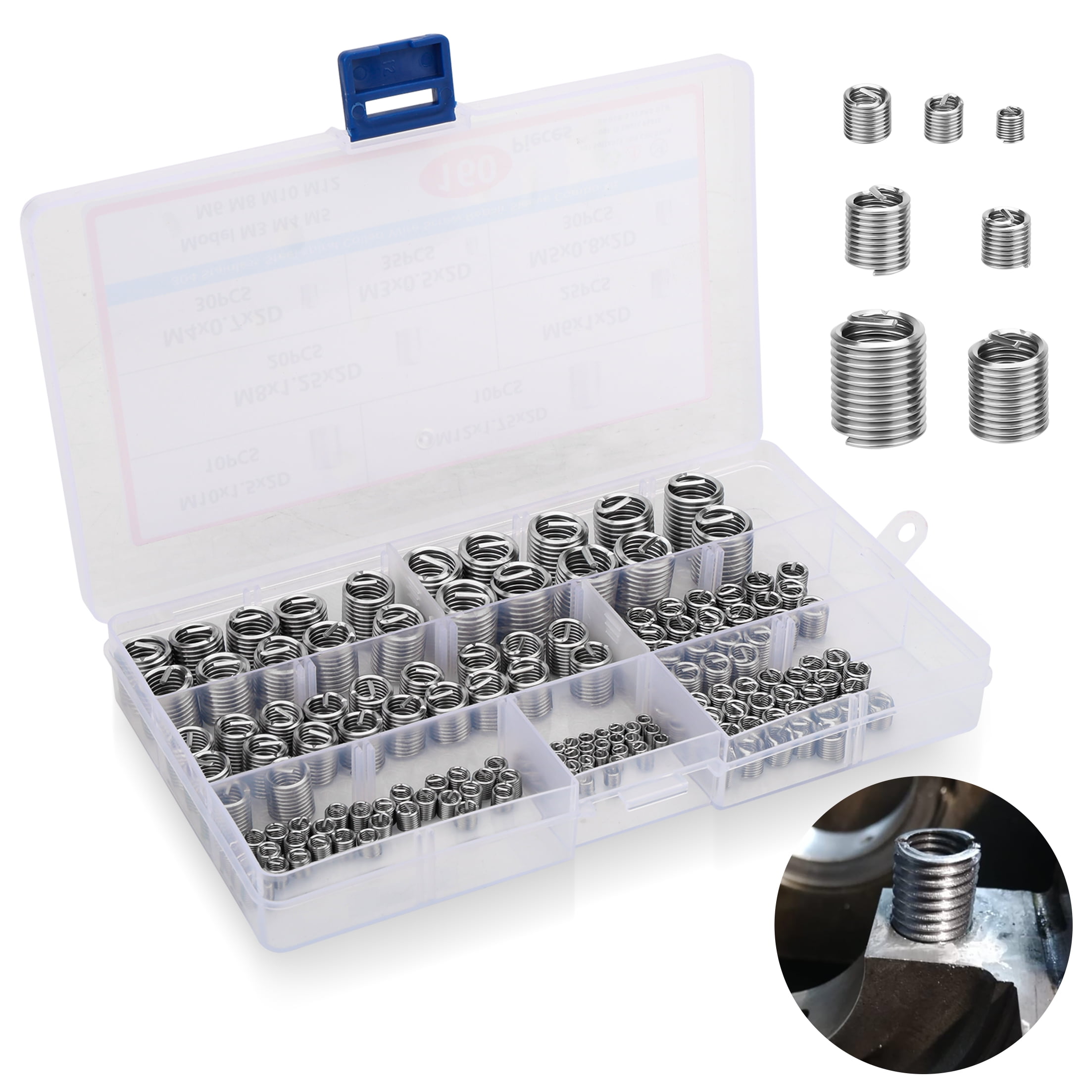 EEEkit 304 Stainless Steel Wire Thread Inserts M3 M4 M5 M6 M8 M10 M12 ...