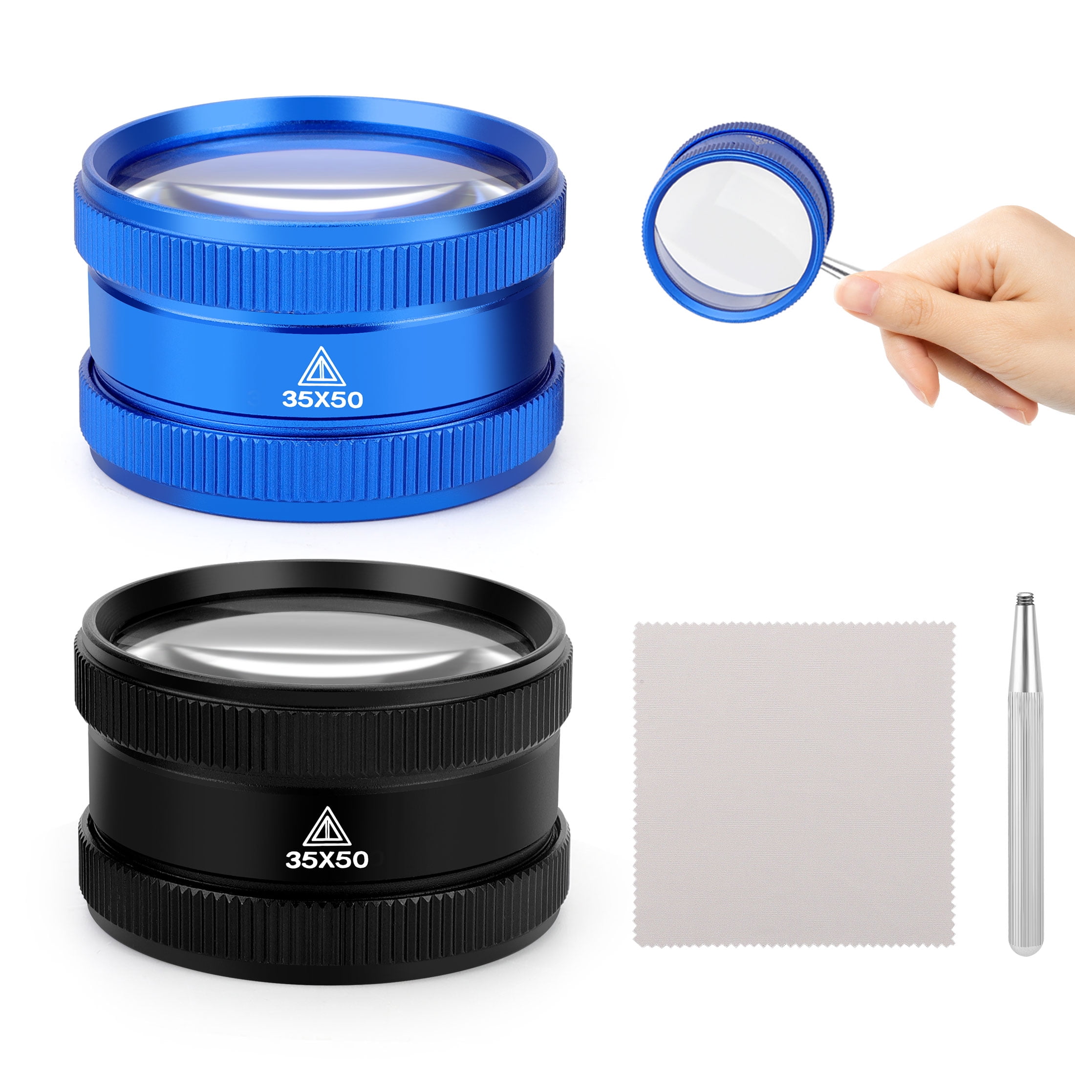 EEEkit 35X Handheld Reading Magnifier, Portable Magnifying Glass for ...