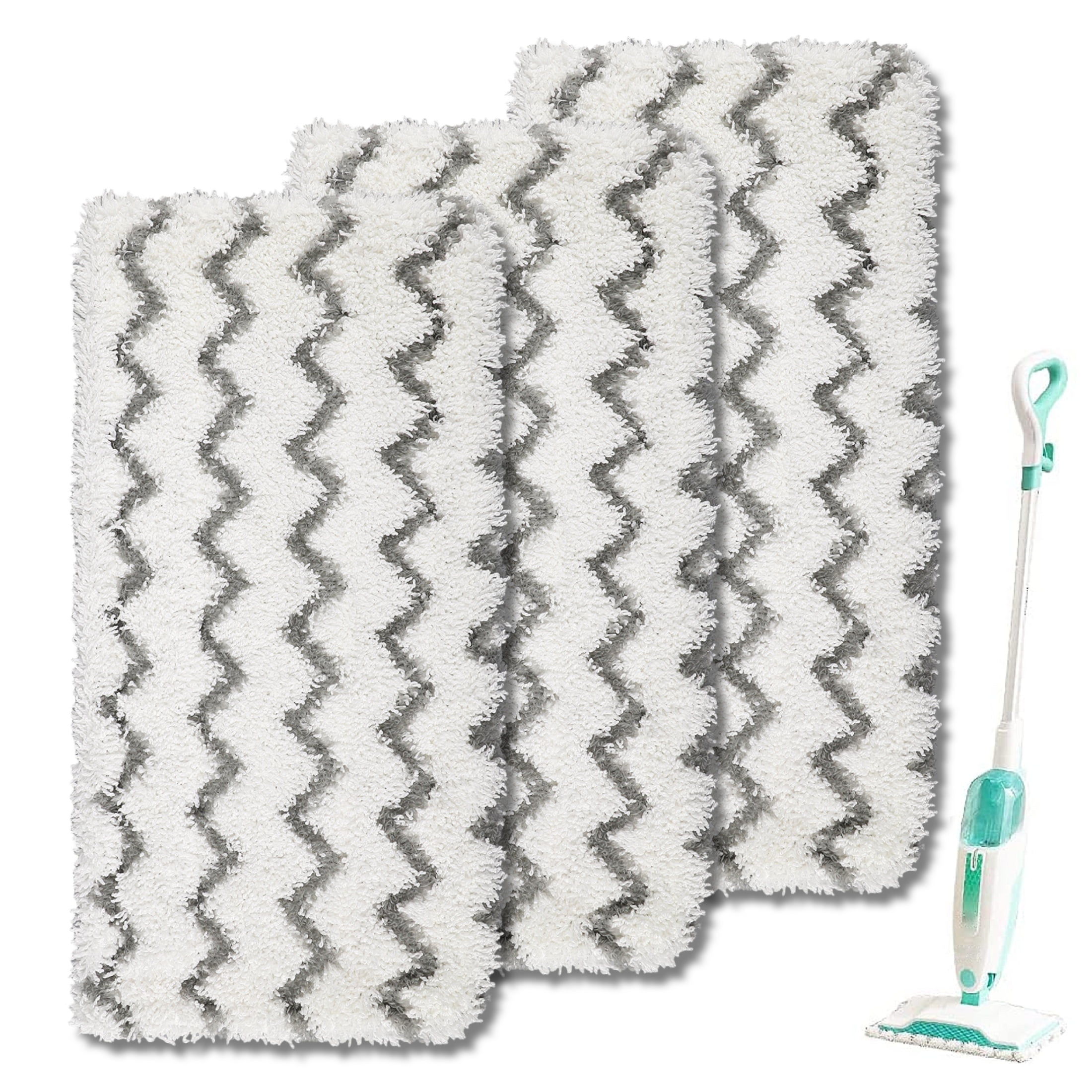"EEEkit 3pcs Microfiber Steam Mop Pads, Fit Shark S1000 Series ...