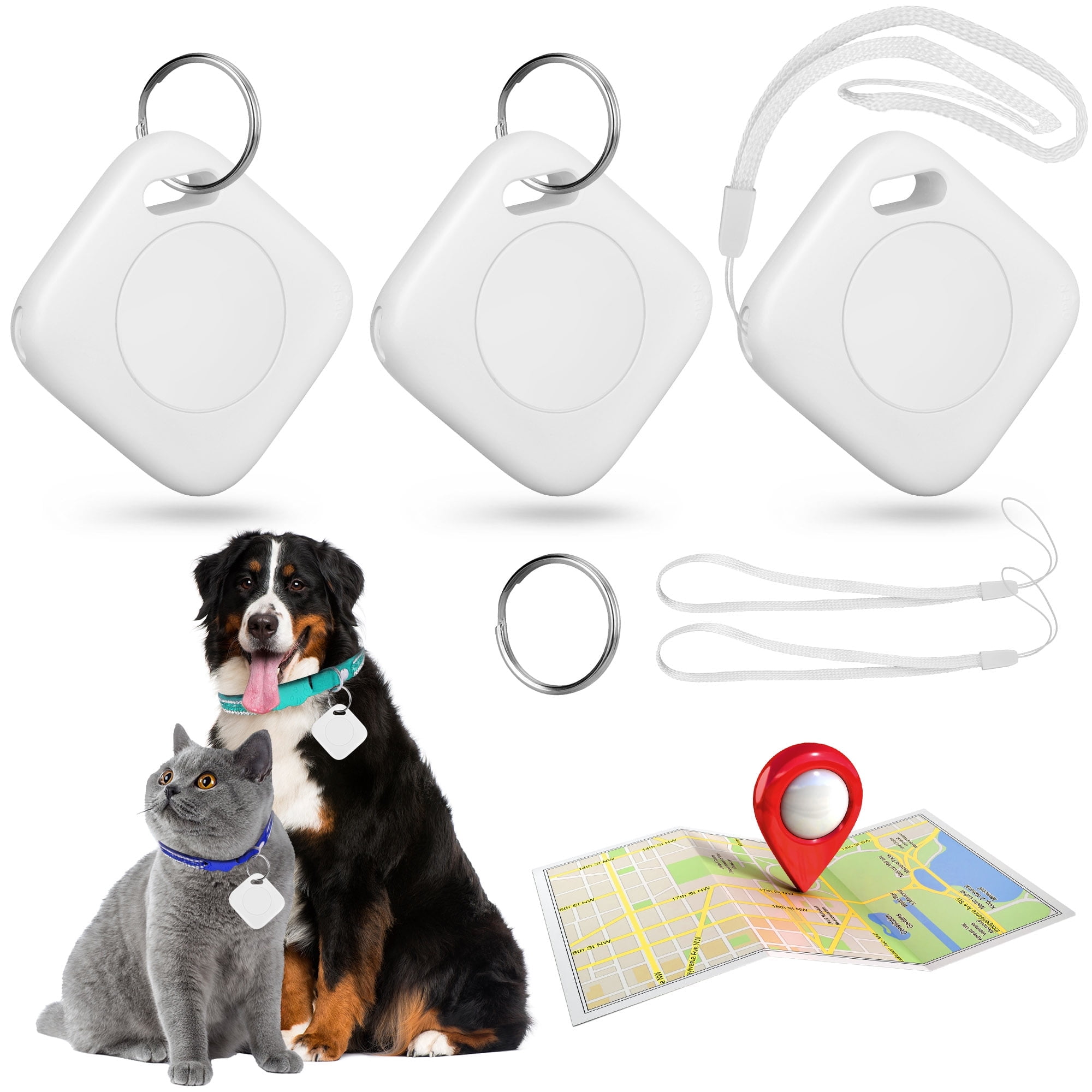 EEEkit 3pcs Mini Portable Tracker, Smart Anti Lost Wireless Tracking ...