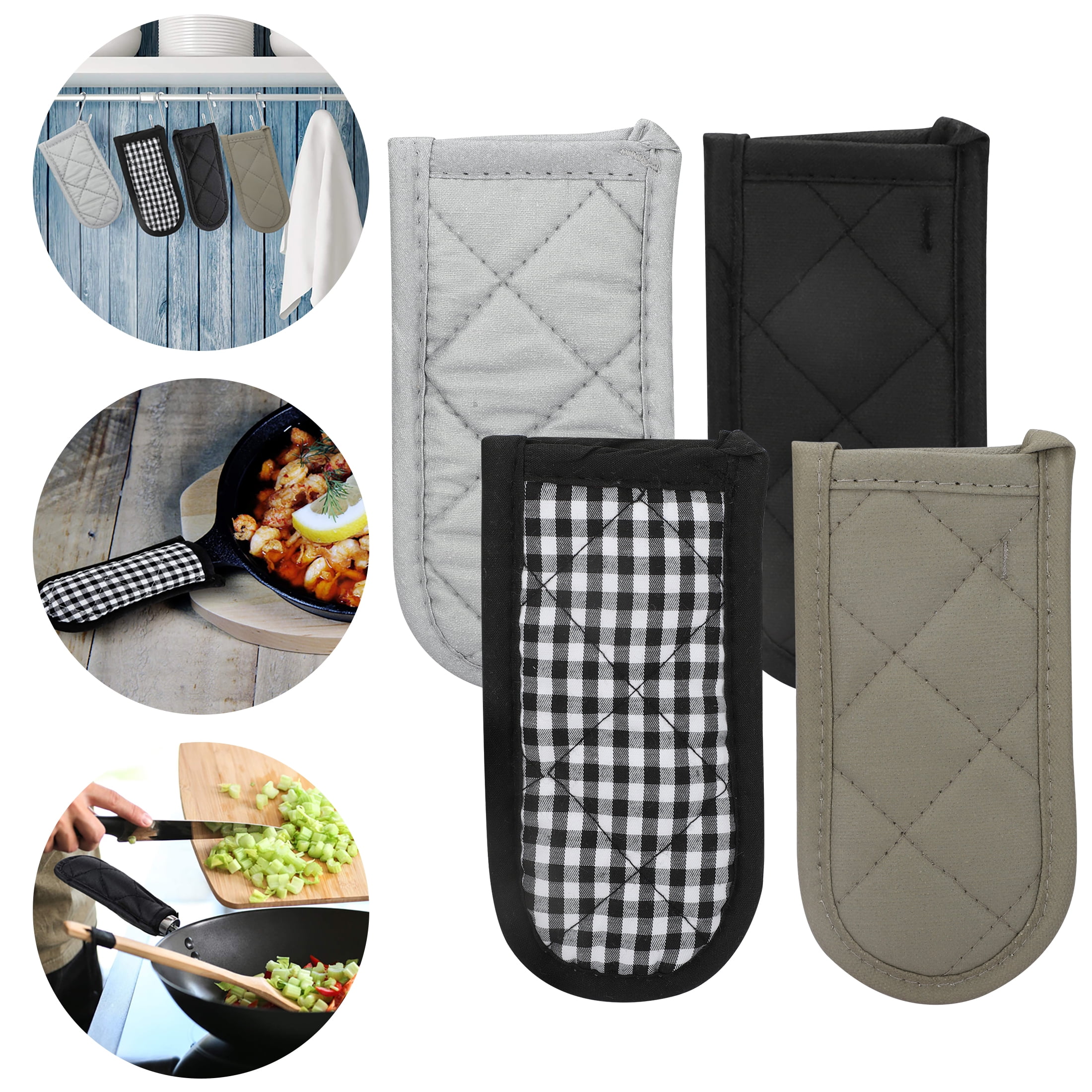 EEEkit 4pcs Heat Resistant Cotton Pot Handle Protectors, Cast Iron ...