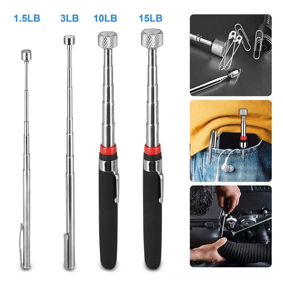 EEEkit Magnetic Pickup Tools 4pcs Telescopic Magnet Sticks with 1.5lb ...