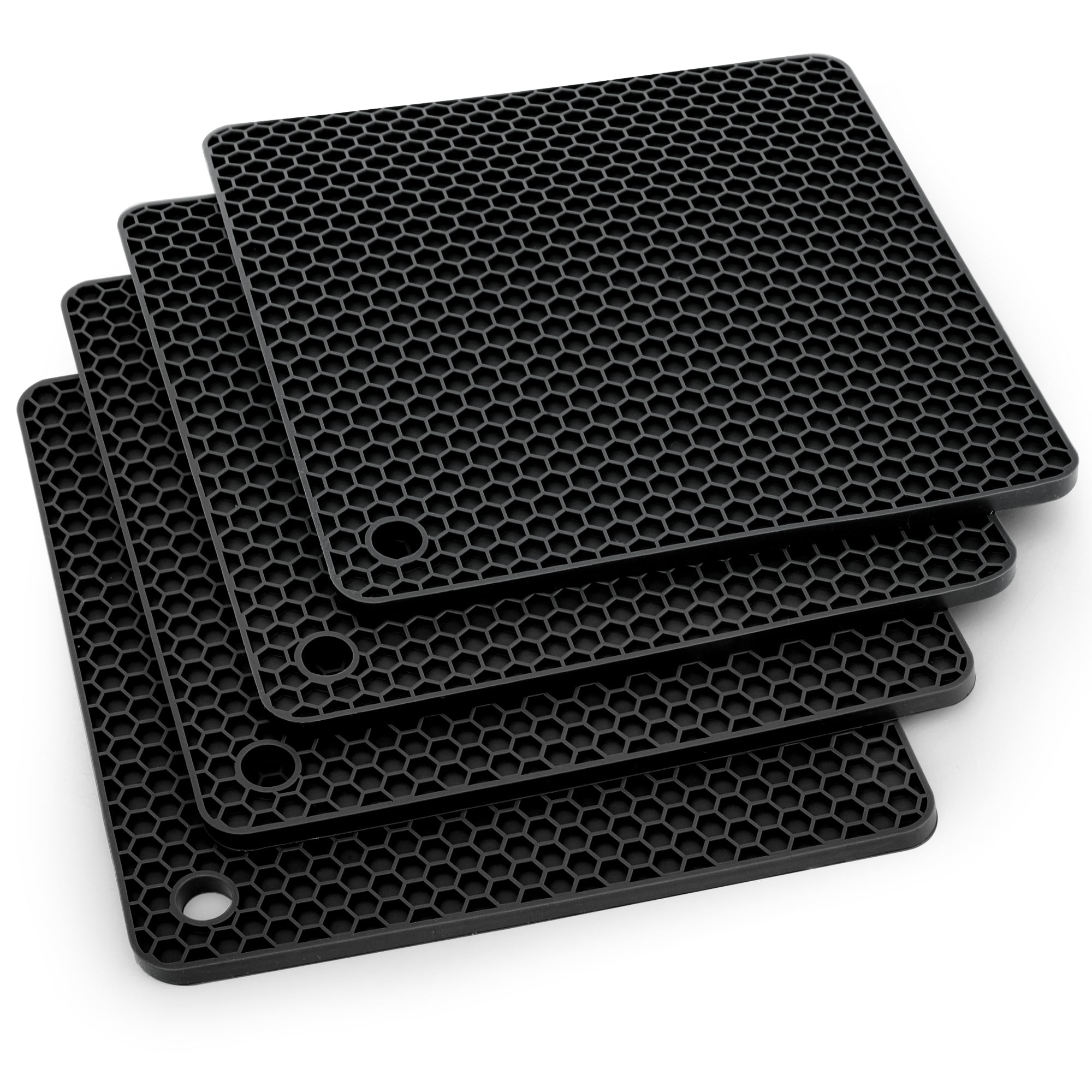 "EEEkit 4pcs Non-Slip Grip Silicone Pot Holders for Oven and Dishes ...
