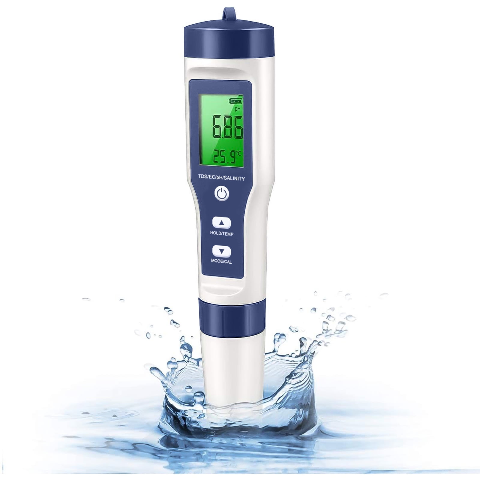 EEEkit 5 in 1 Drinking Water Quality Tester Pen, PH TDS EC Salinity ...