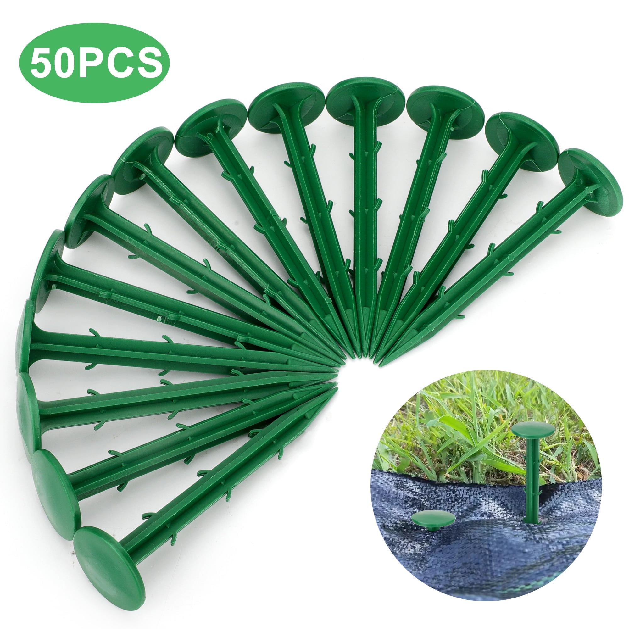 EEEkit 50pcs PP Landscape Staples, 4" Garden Plant Cover Stakes for ...