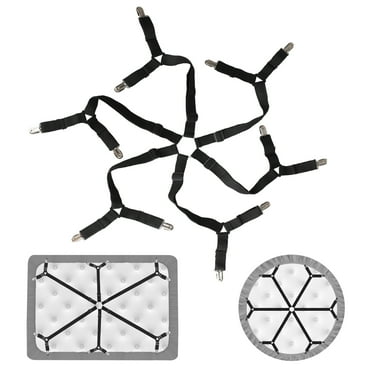 Bed Scrunchie Sheet Holder Straps with Elastic Clamps for Secure ...