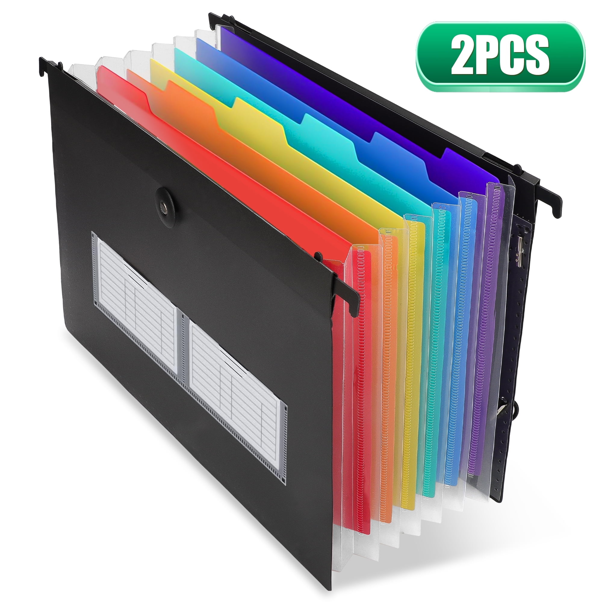 EEEkit 7 Pockets File Folders, Plastic Letter Size Expandable File ...