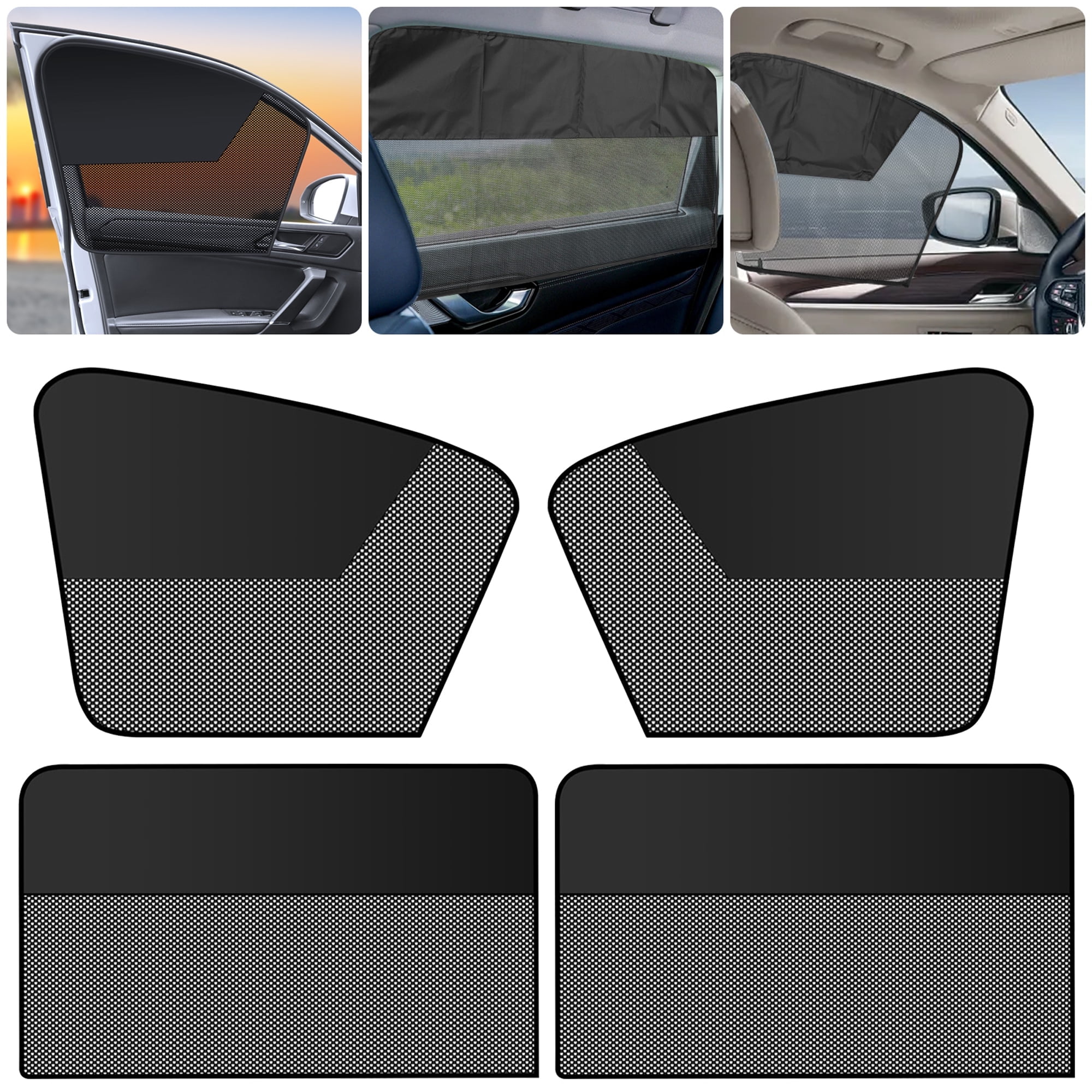 EEEkit Car Window Shade, Magnetic Mesh Sun Blocker, Glare Shield UV Ray ...