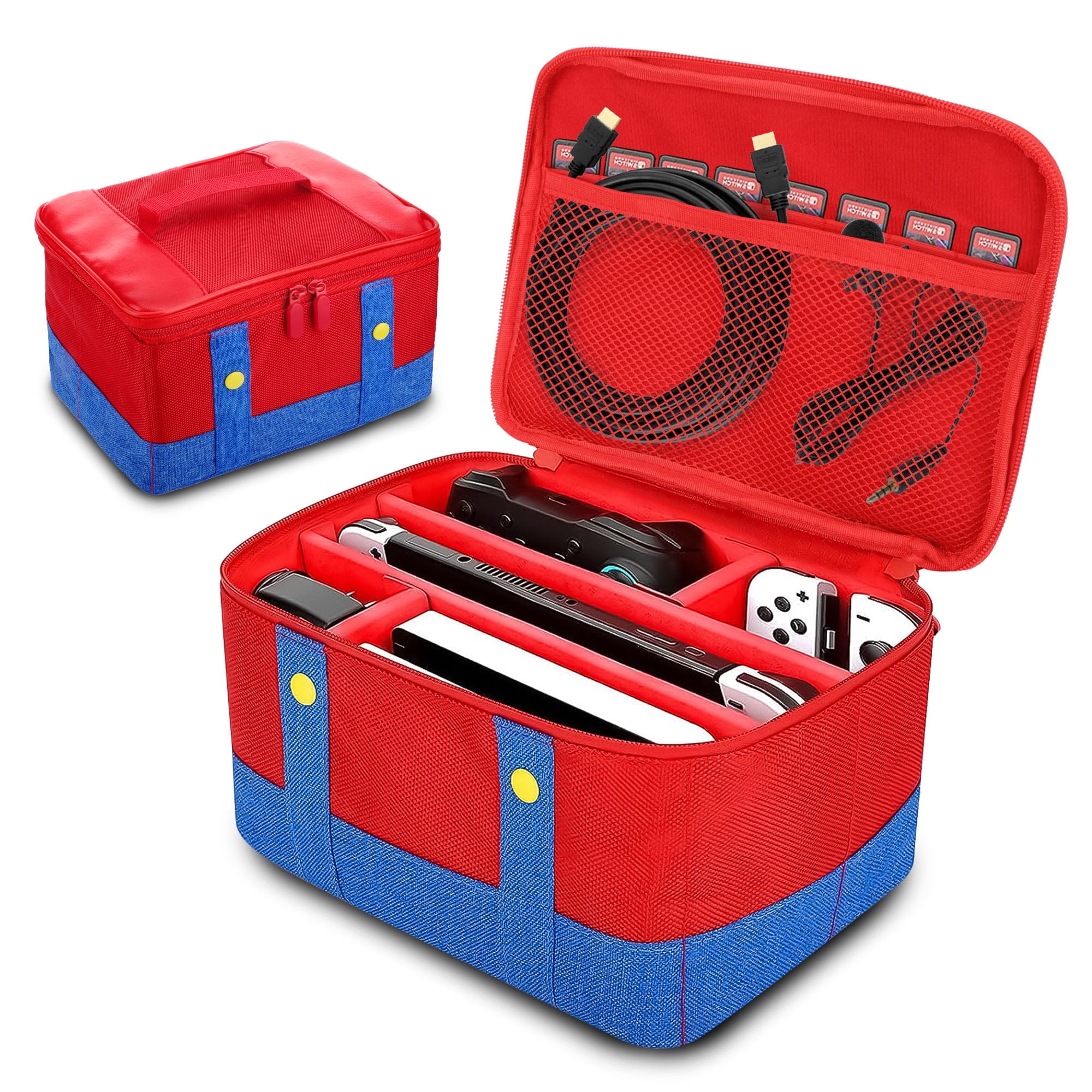 EEEkit Carrying Case, for Nintendo Switch OLED & Pro Controller, Red ...