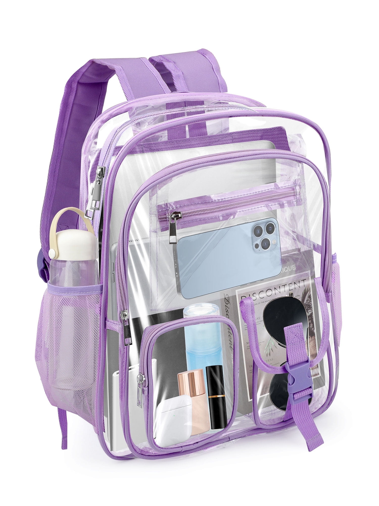 EEEkit Clear Backpack, See Through Backpack with Multi-pockets, Heavy ...