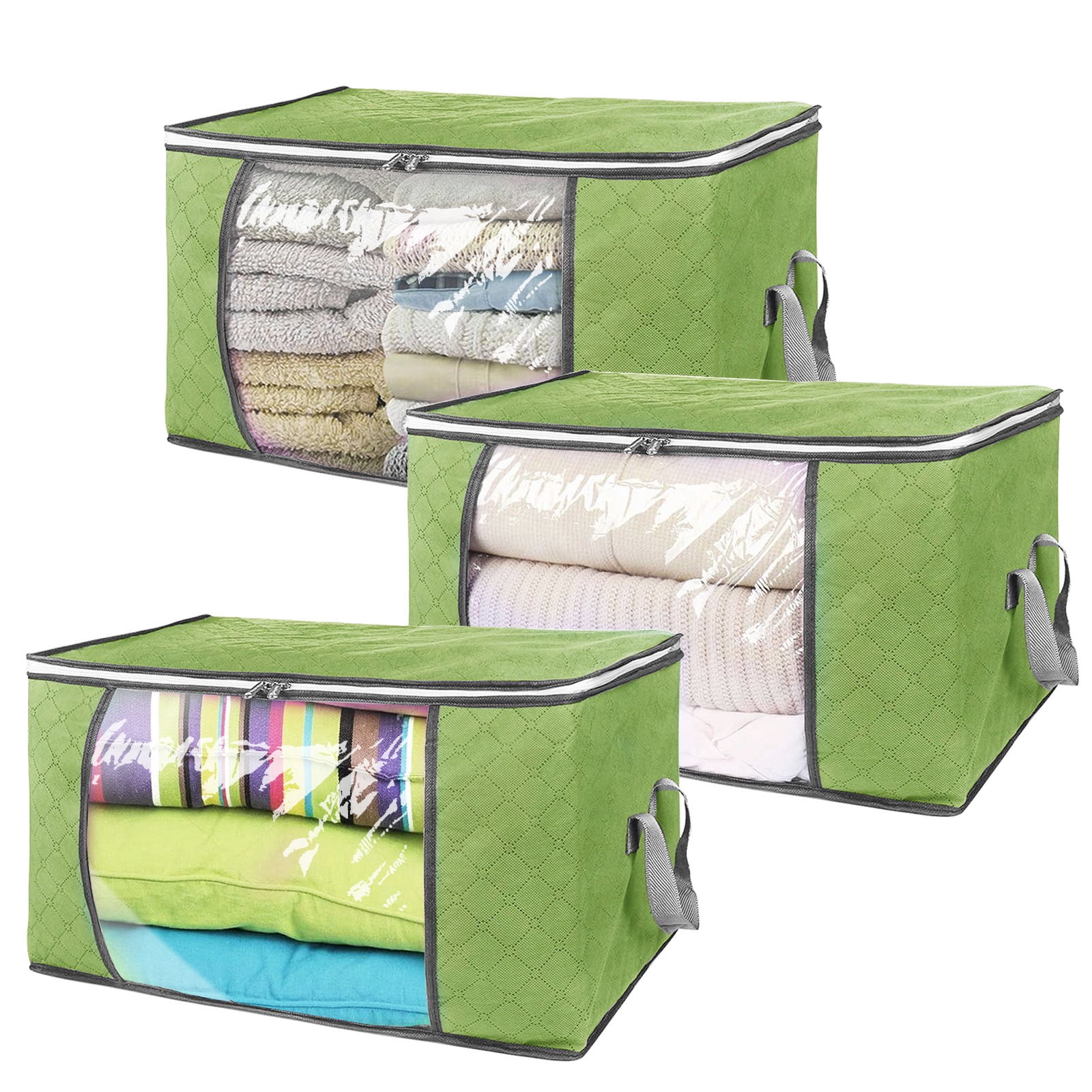 EEEkit Clothes Storage Bag Organizer, 90L Large Capacity Closet ...