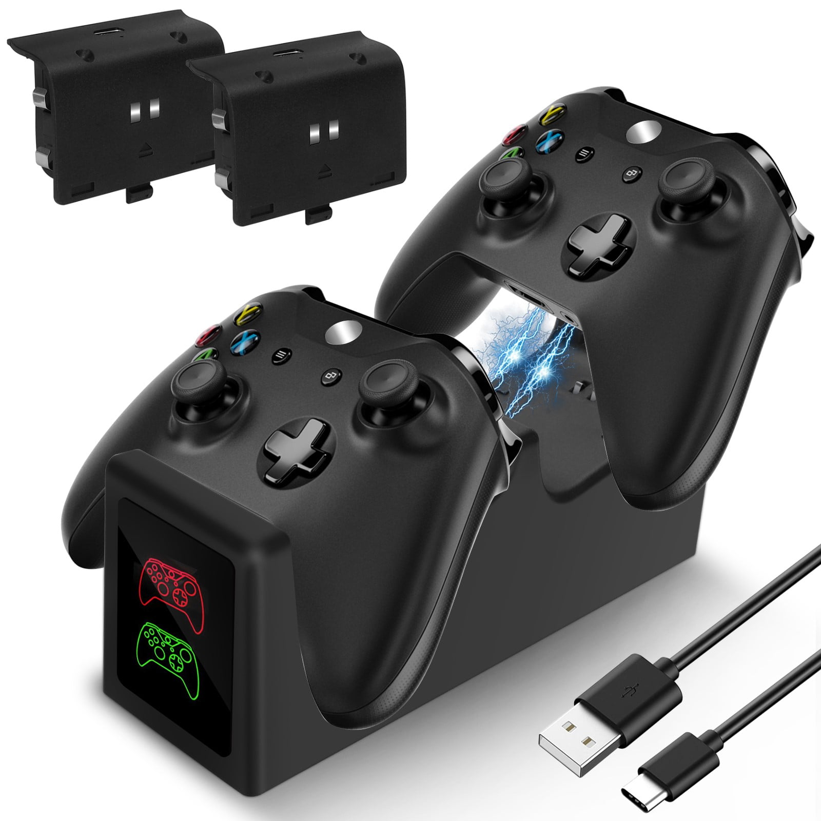 EEEkit Dual Controller Charging Dock Fit for Xbox One/Xbox One S, Fast ...
