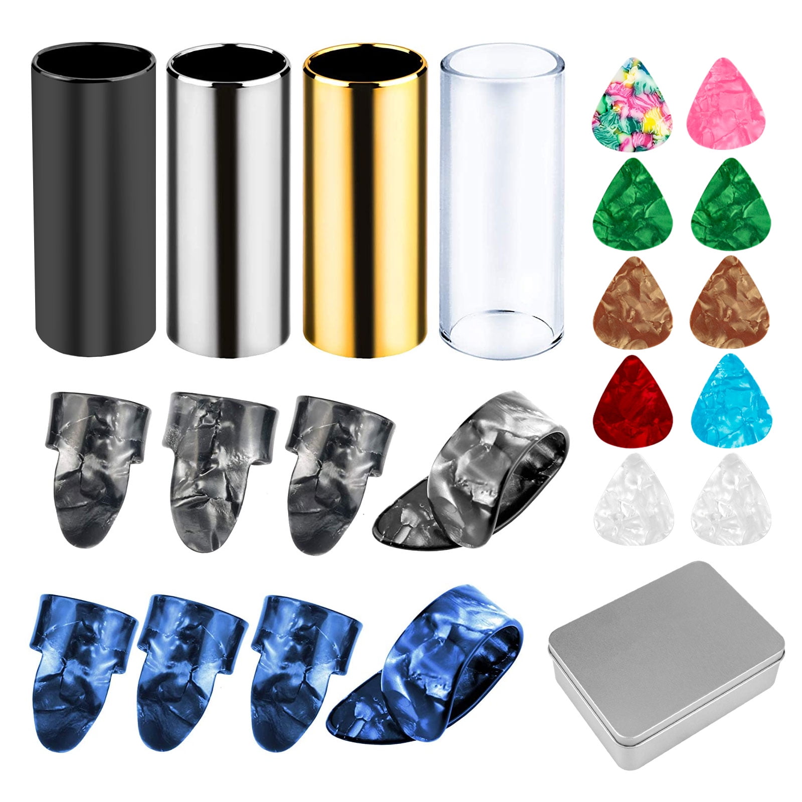 EEEkit Portable Guitar Accessories Kit with Medium Slides, Acoustic ...