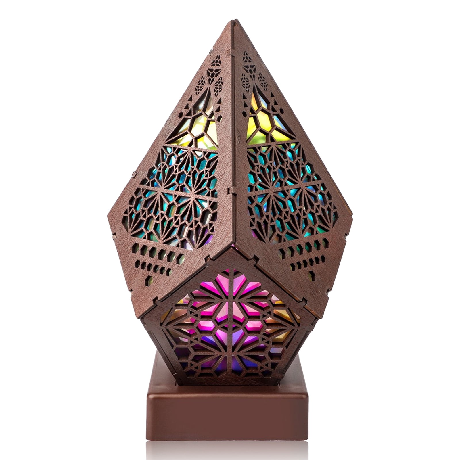 EEEkit Bohemian Diamond Shaped LED Lamp, Artistic Bedroom Decorative ...