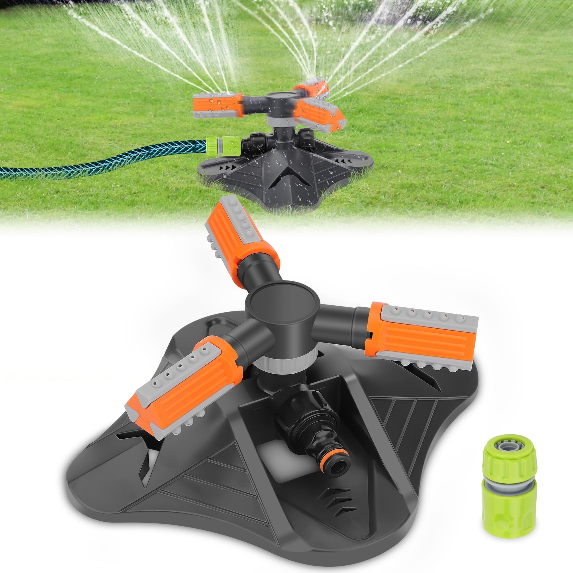 EEEkit Lawn Sprinkler Covers up to 845 sq. ft., 360 Degree Rotating ...