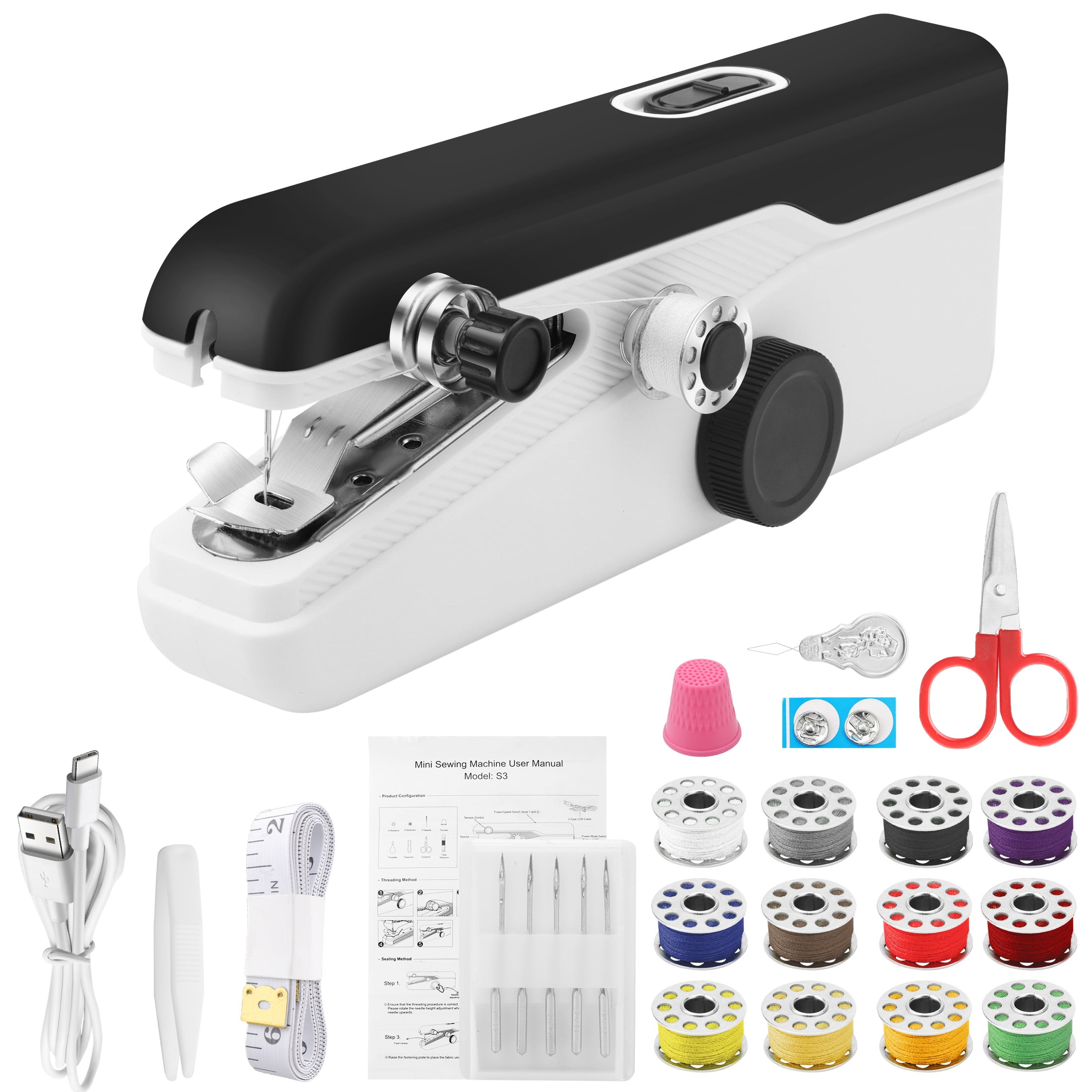 EEEkit Mini Portable Sewing Machine, Two Speed Adjustment Electric ...