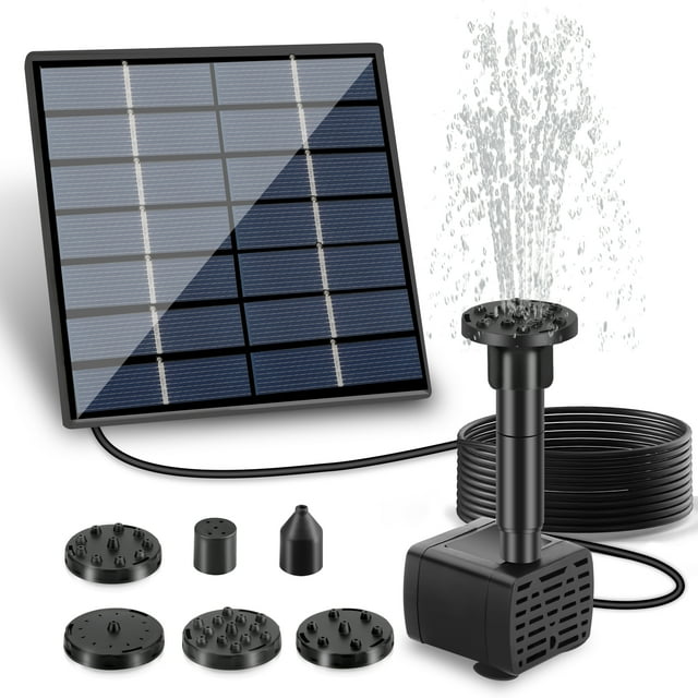 EEEkit Solar Fountain Pump for Bird Bath, Outdoor Solar Water Pump with ...