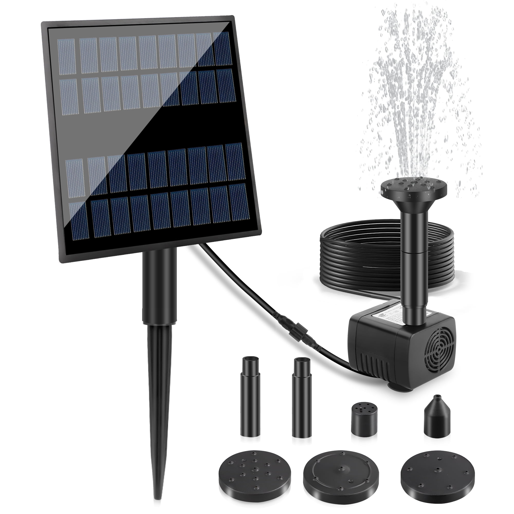 EEEkit Solar Fountain Pump for Bird Bath, Pond, Fish Tank, Aquarium ...