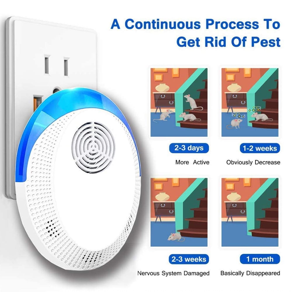 EEKA [1-Pack] Ultrasonic Pest Repeller Plug-in Control Electronic ...