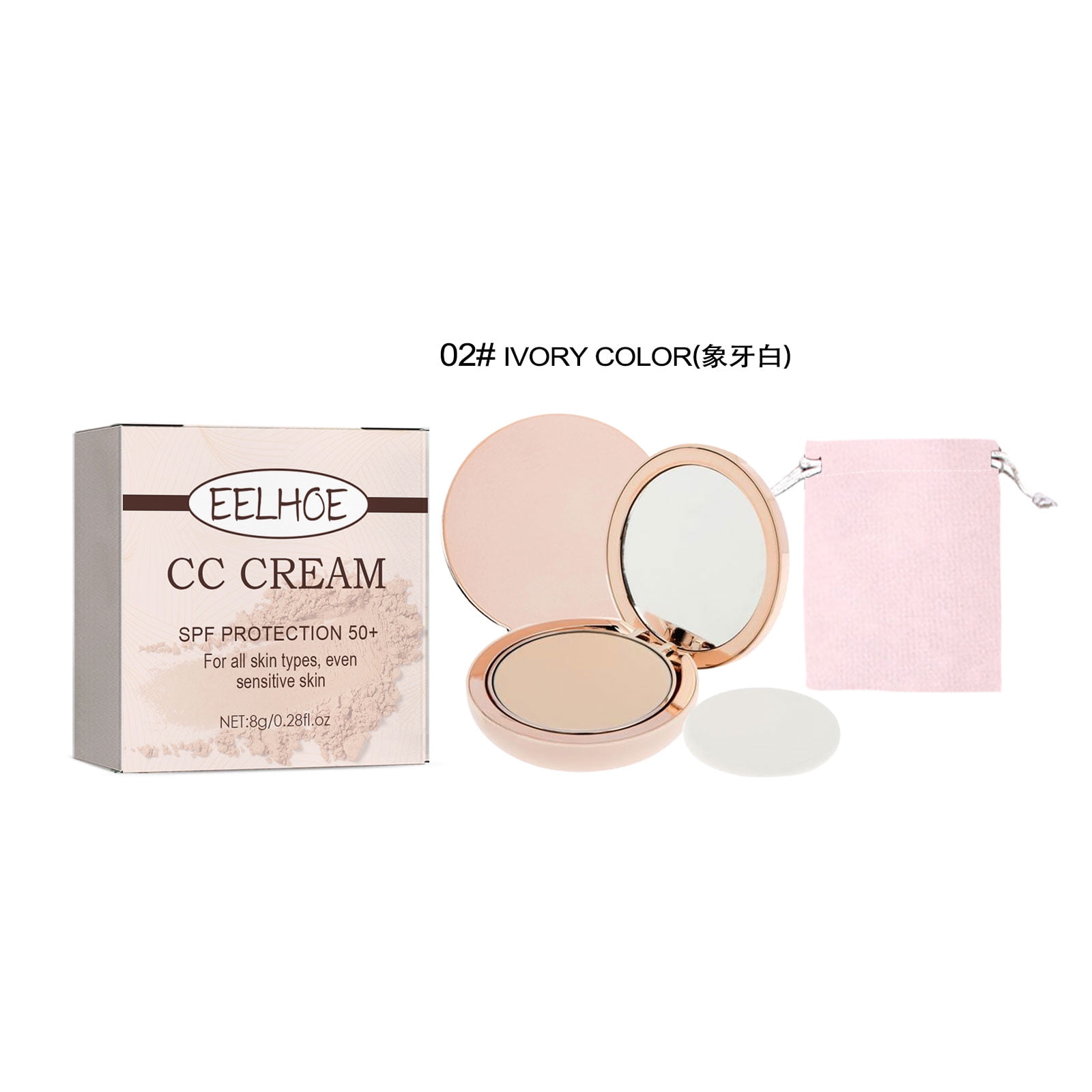 EELHOE 6 Colors Pressed Face Powder with Powder Puff Matte Oil Control ...