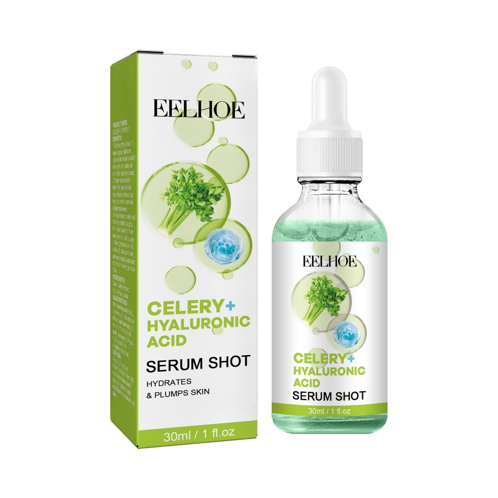 EELHOE Celery and Hyaluronic Acid Serum Shot, Moisturizing Essence ...