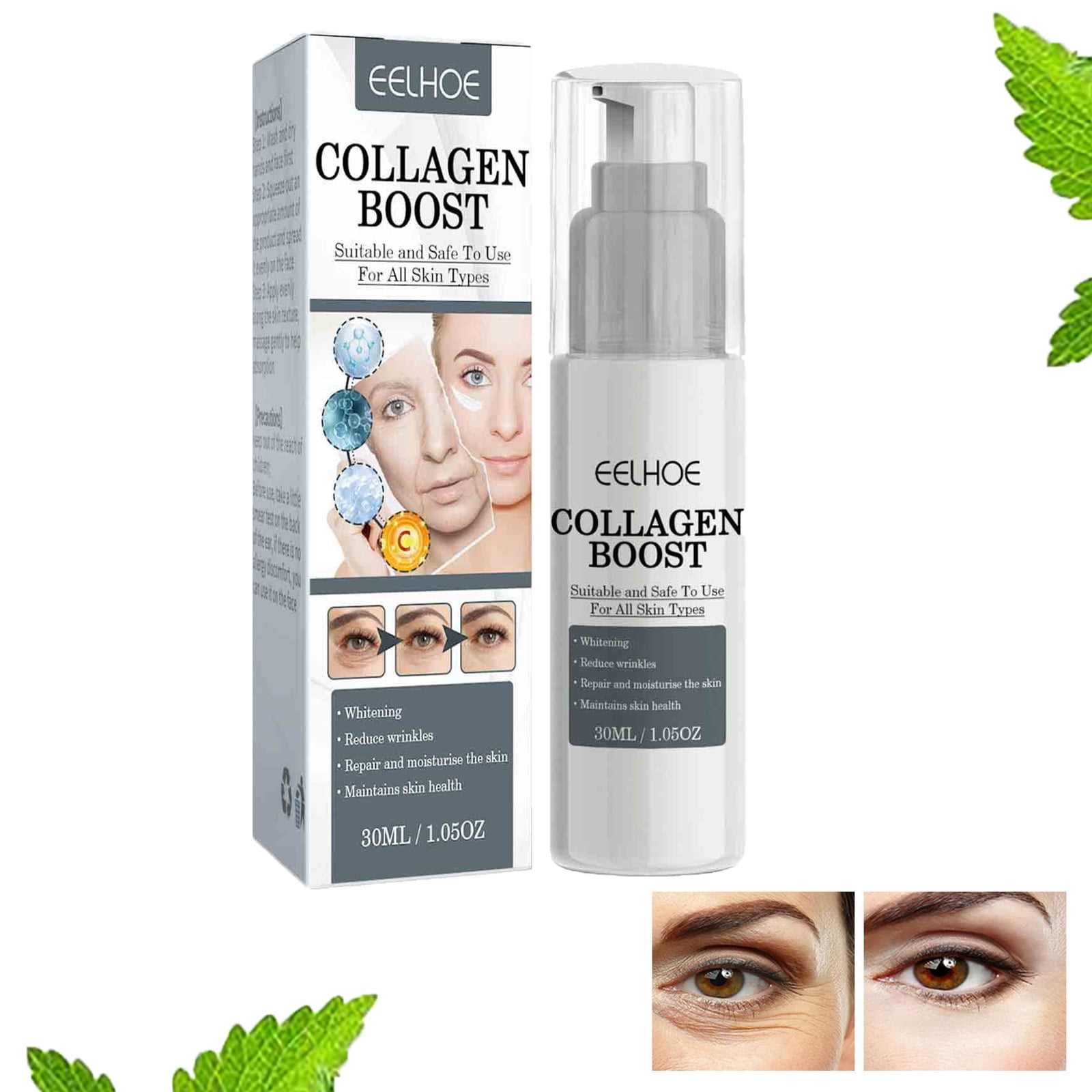 EELHOE Collagen Boost Anti-Aging Serum, Collagen Anti-Wrinkle Cream ...