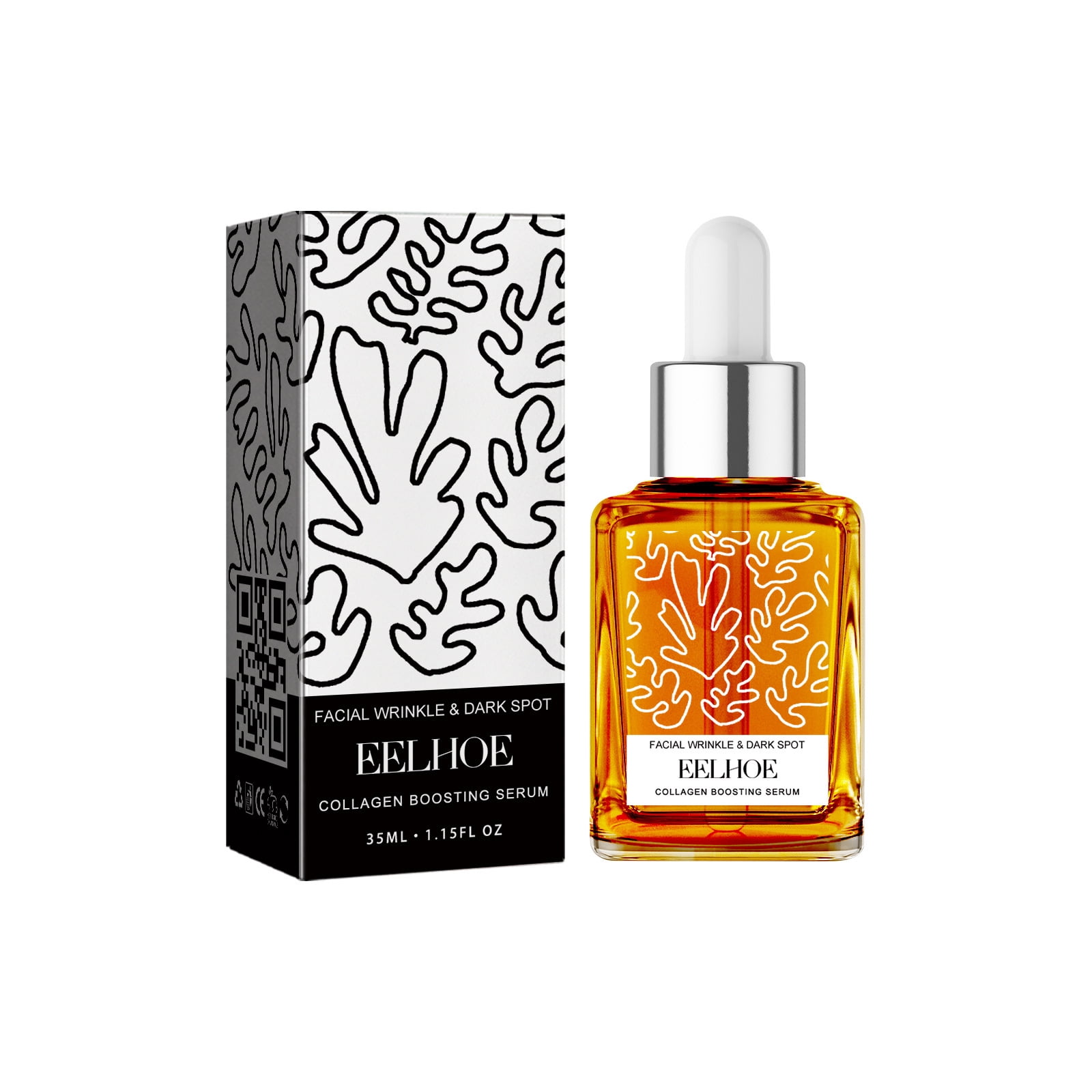 EELHOE Facial Wrinkle & Dark Spot Collagen Boosting Serum, Face Lift Firming Eye Corners Fade ...