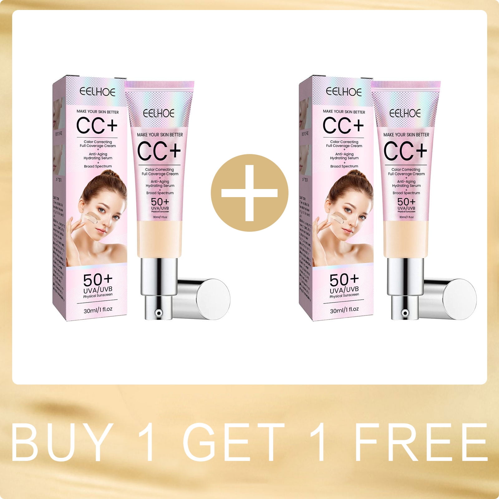 Eelhoe Foundation Cc Cream Waterproof Concealer Full Coverage Natural